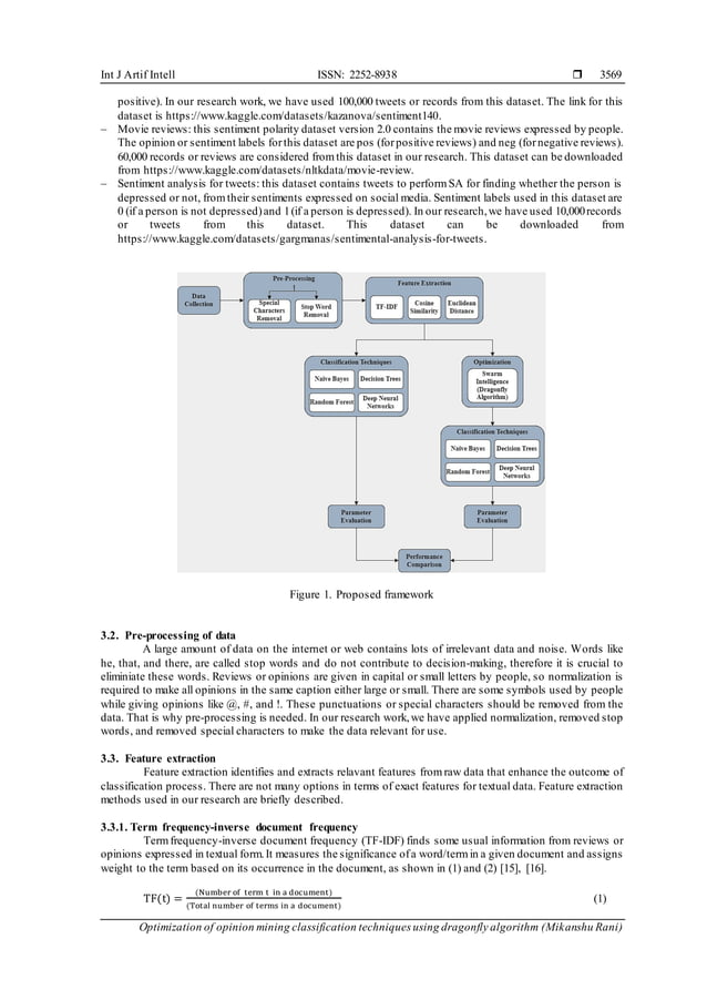 Optimization of opinion mining classification techniques using dragonfly algorithm | PDF
