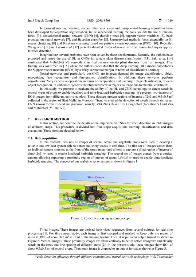 Weeds Detection Efficiency Through Different Convolutional Neural Networks Technology Pdf