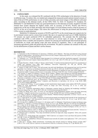 Weeds detection efficiency through different convolutional neural networks technology | PDF ...