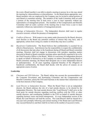 CHS Corporate Governance Guidelines | PDF