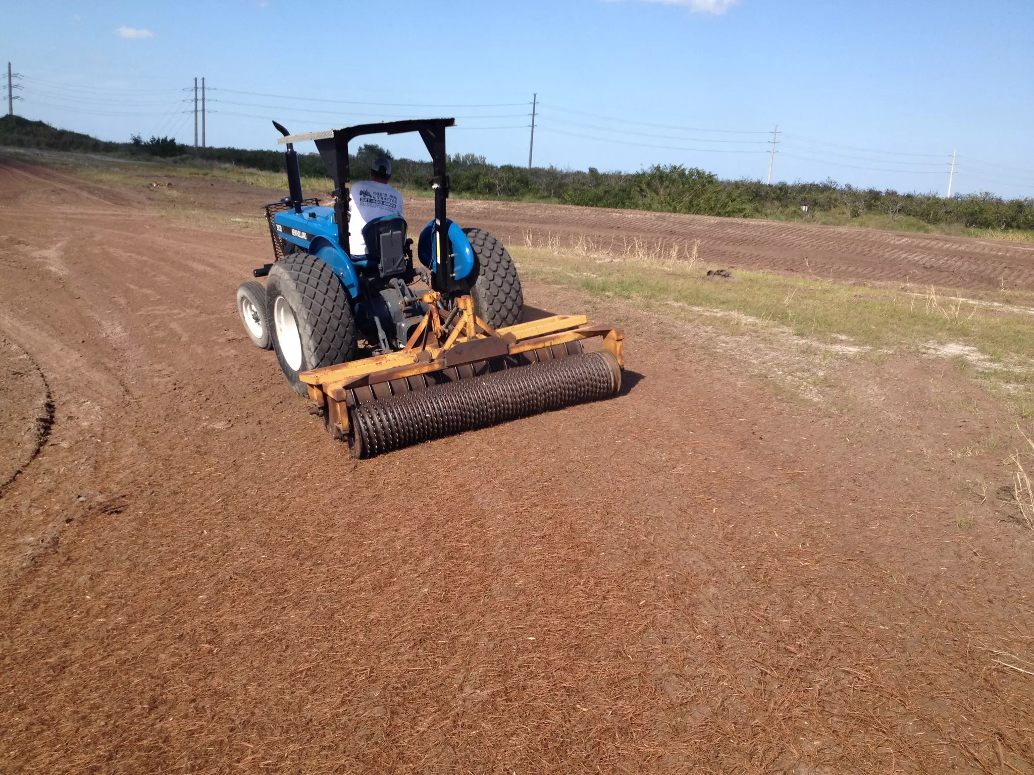 Slope stabilization and erosion control techniques using pine straw ...