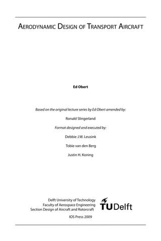 Aerodynamic Design Of Transport Aircraft E Obert | PDF