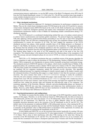 A checkpointing mechanism for virtual clusters using memory- bound time-multiplexed data ...