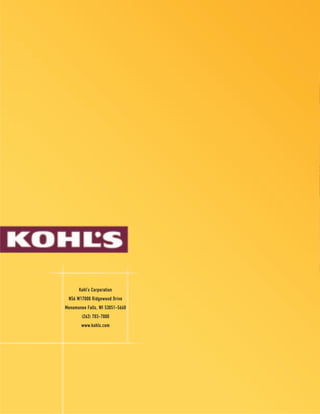 kohl's annual reports2002 | PDF