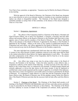 nike bylaws | PDF