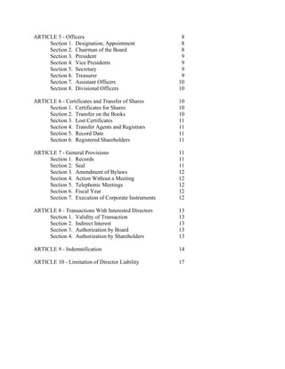nike bylaws | PDF