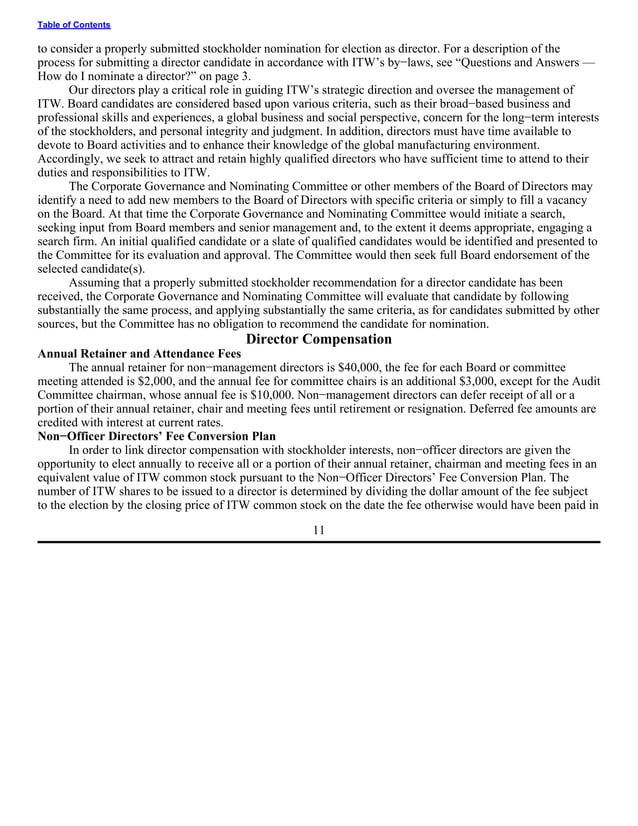 itw 2005 proxy | PDF