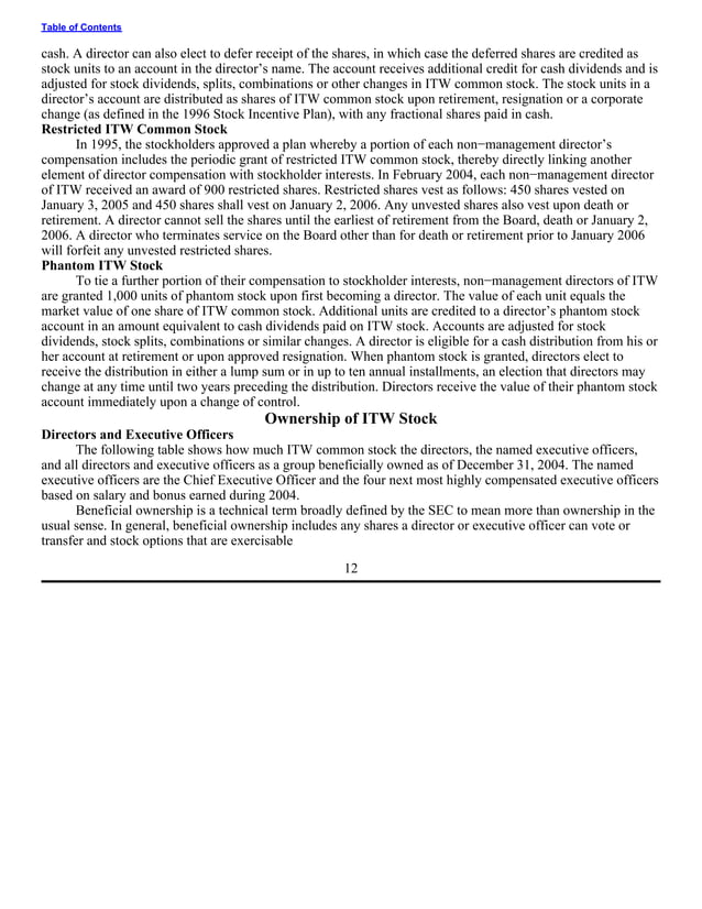 itw 2005 proxy | PDF