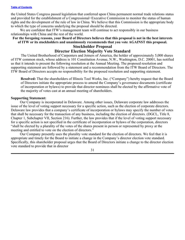 itw 2005 proxy | PDF