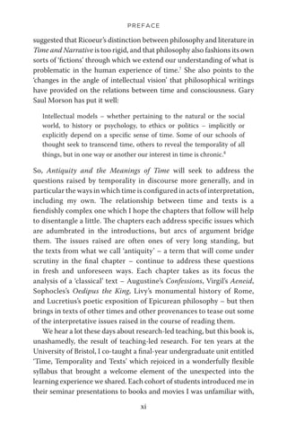 Antiquity And The Meanings Of Time A Philosophy Of Ancient And Modern ...
