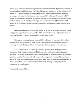 bnsf 1Q_2005_Investors_Report | PDF
