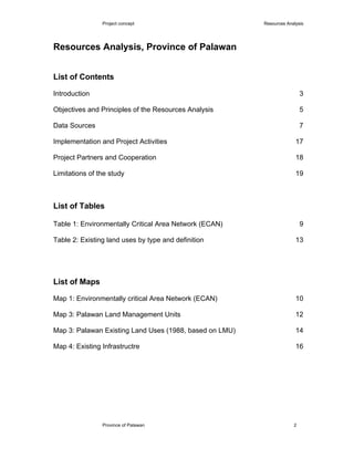 Resources Analysis - Province of Palawan, Impacts of Macroeconomic ...