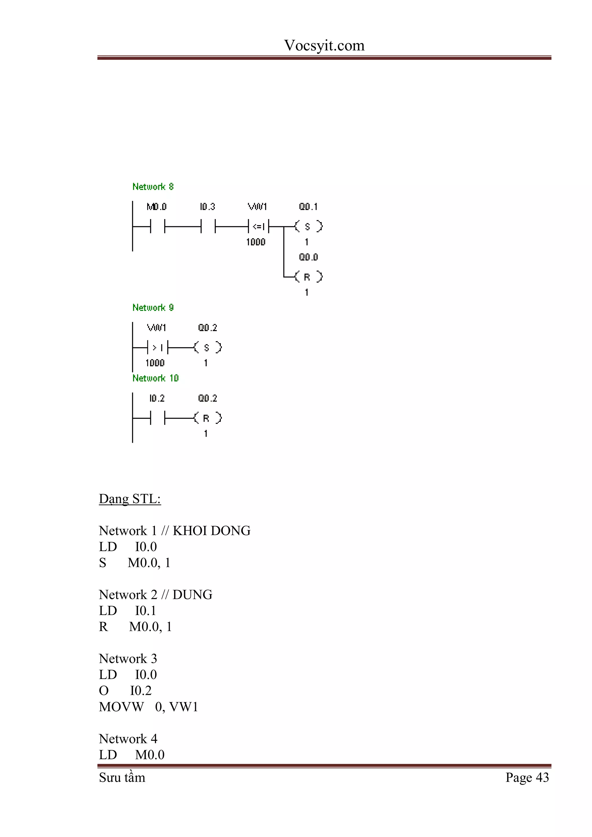 Bài tập thiết kế hệ thống scada và bài giải dùng plc | PDF