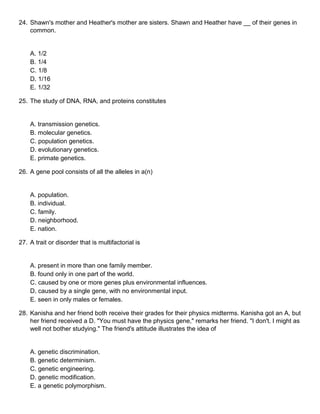 Human Genetics Concepts and Applications 10th Edition Lewis Test Bank | PDF