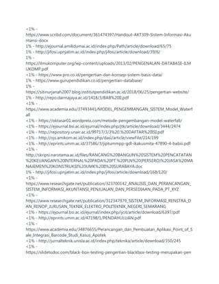 SISTEM INFORMASI KEUANGAN PADA PERUSAHAAN KOST ELIT DENGAN METODE WATERFALL | PDF