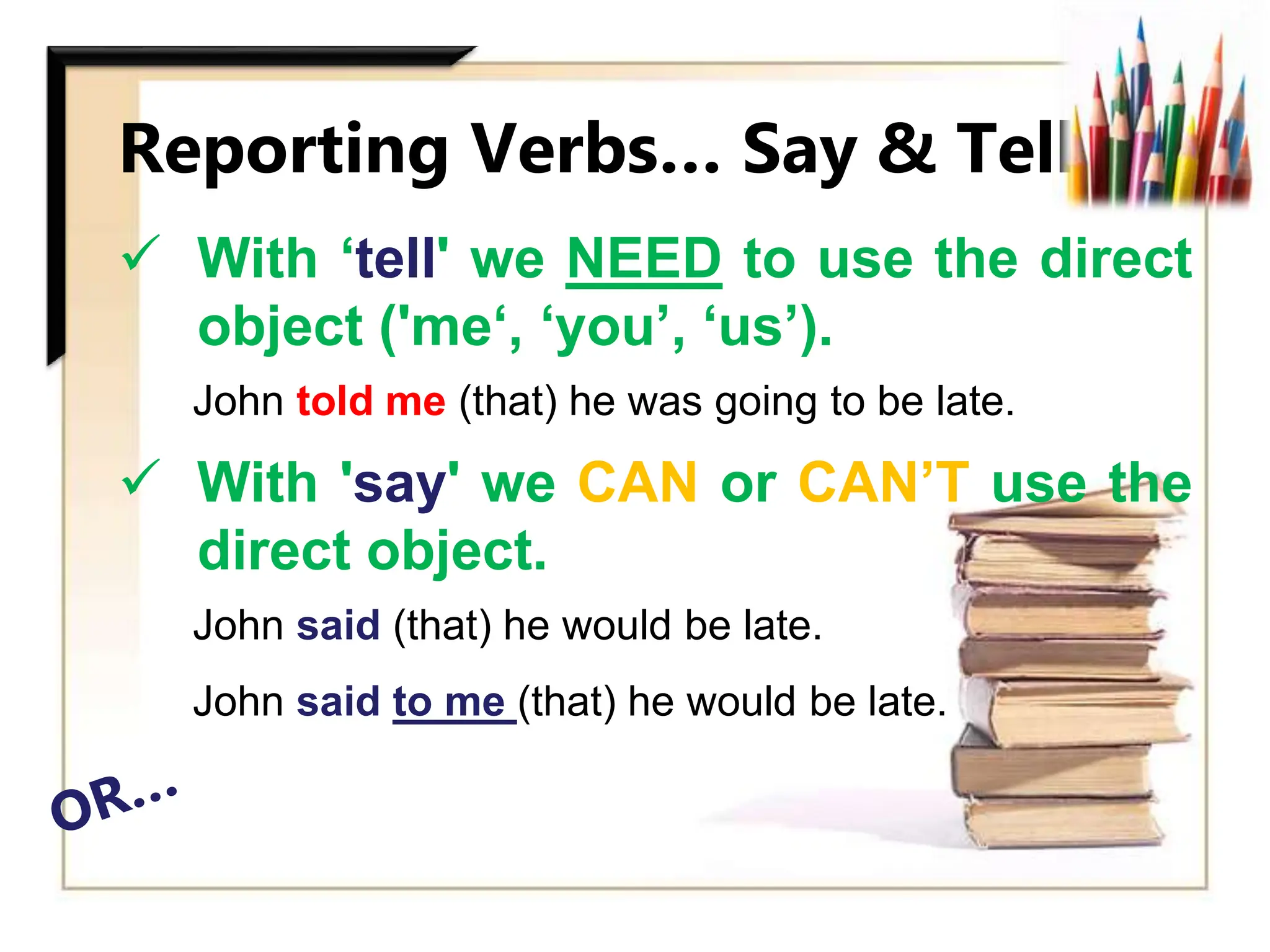 Reported speech | PPT