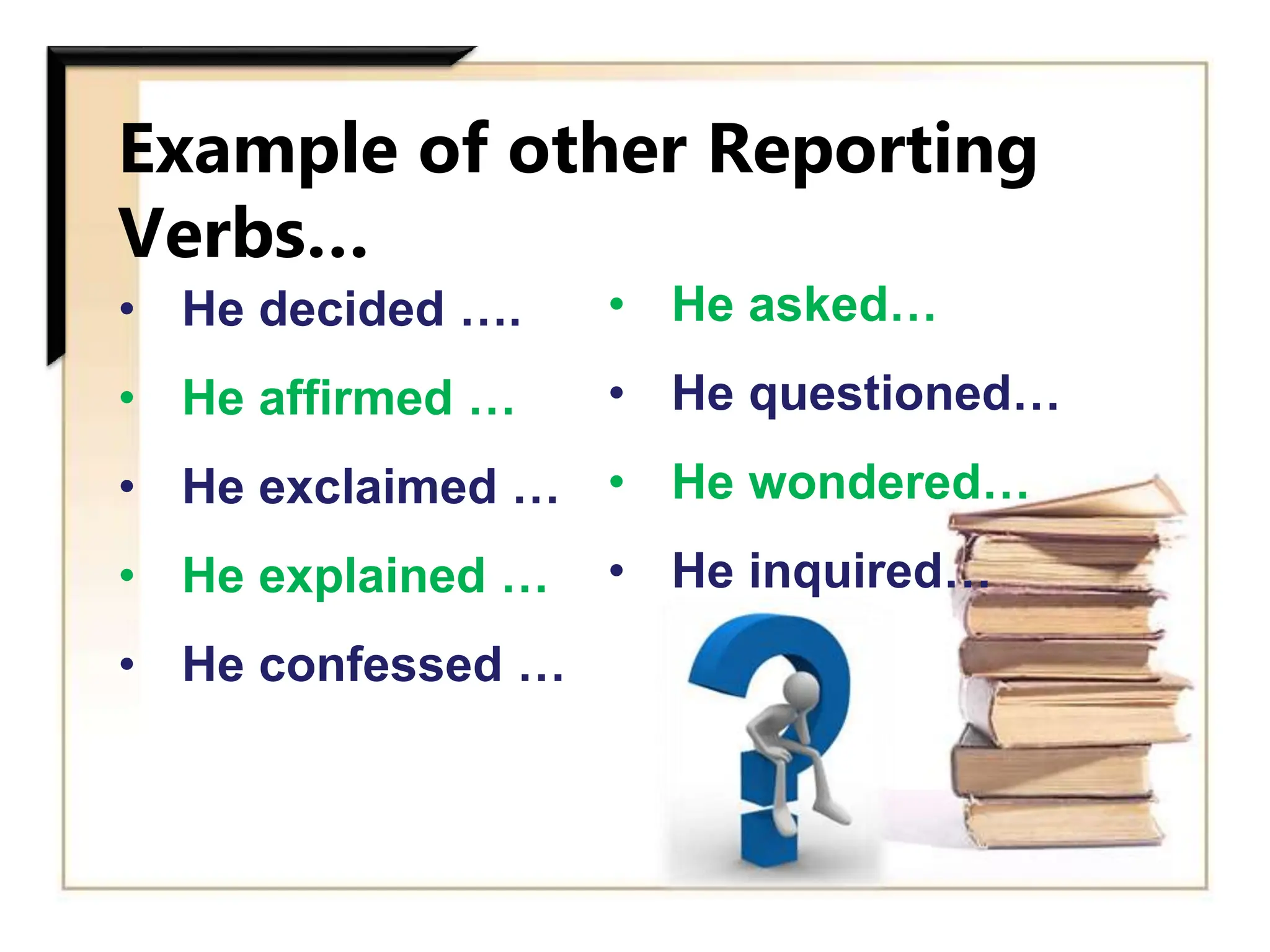 Reported speech | PPT