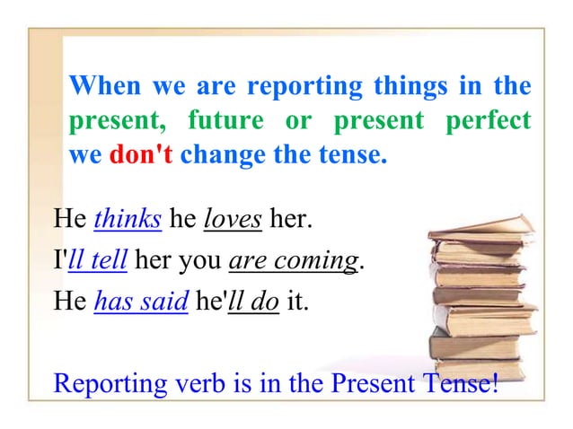 Reported speech | PPT