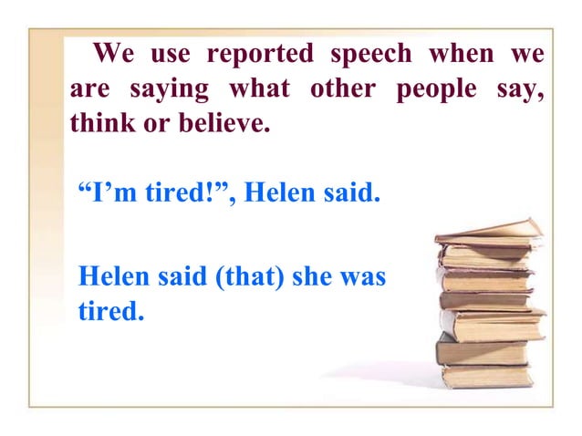 Reported speech | PPT