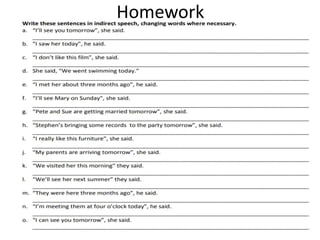 Reported speech | PPT