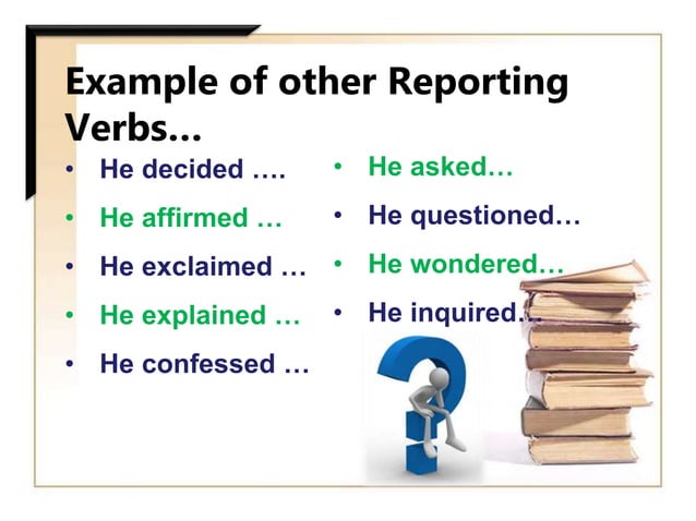 Reported speech | PPT