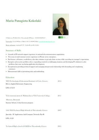 Maria Panagiota Kokolaki_CZ_CV | PDF