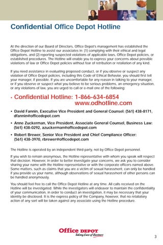 office depot CodeOfEthics_Hdbk05 | PDF