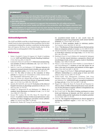 AAFP and ISFM Feline-Friendly Nursing Care Guidelines | PDF