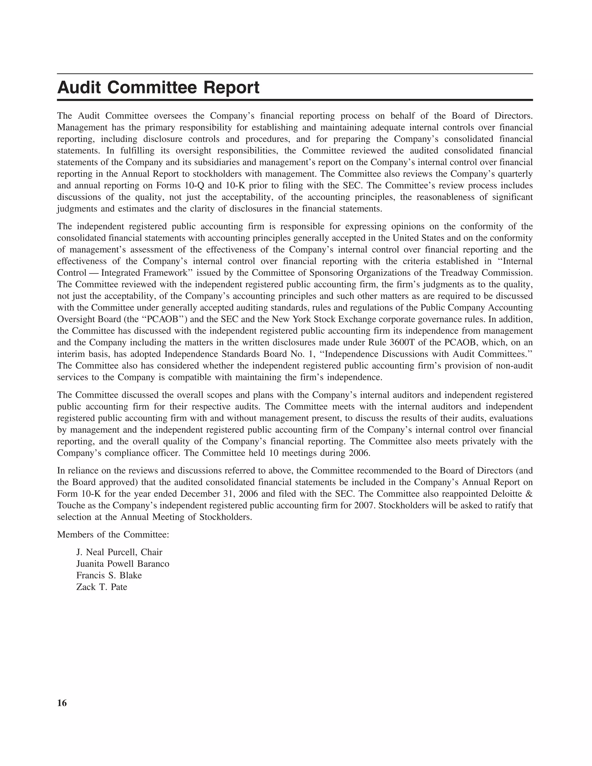 southern Proxy Statement 2007 | PDF | Business Accounting & Finance | Business