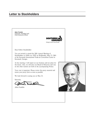 southern Proxy Statement 2001 | PDF