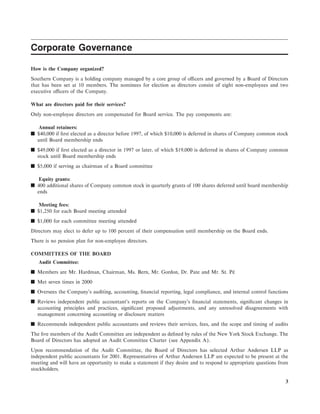 southern Proxy Statement 2001 | PDF