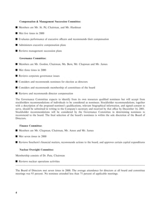 southern Proxy Statement 2001 | PDF