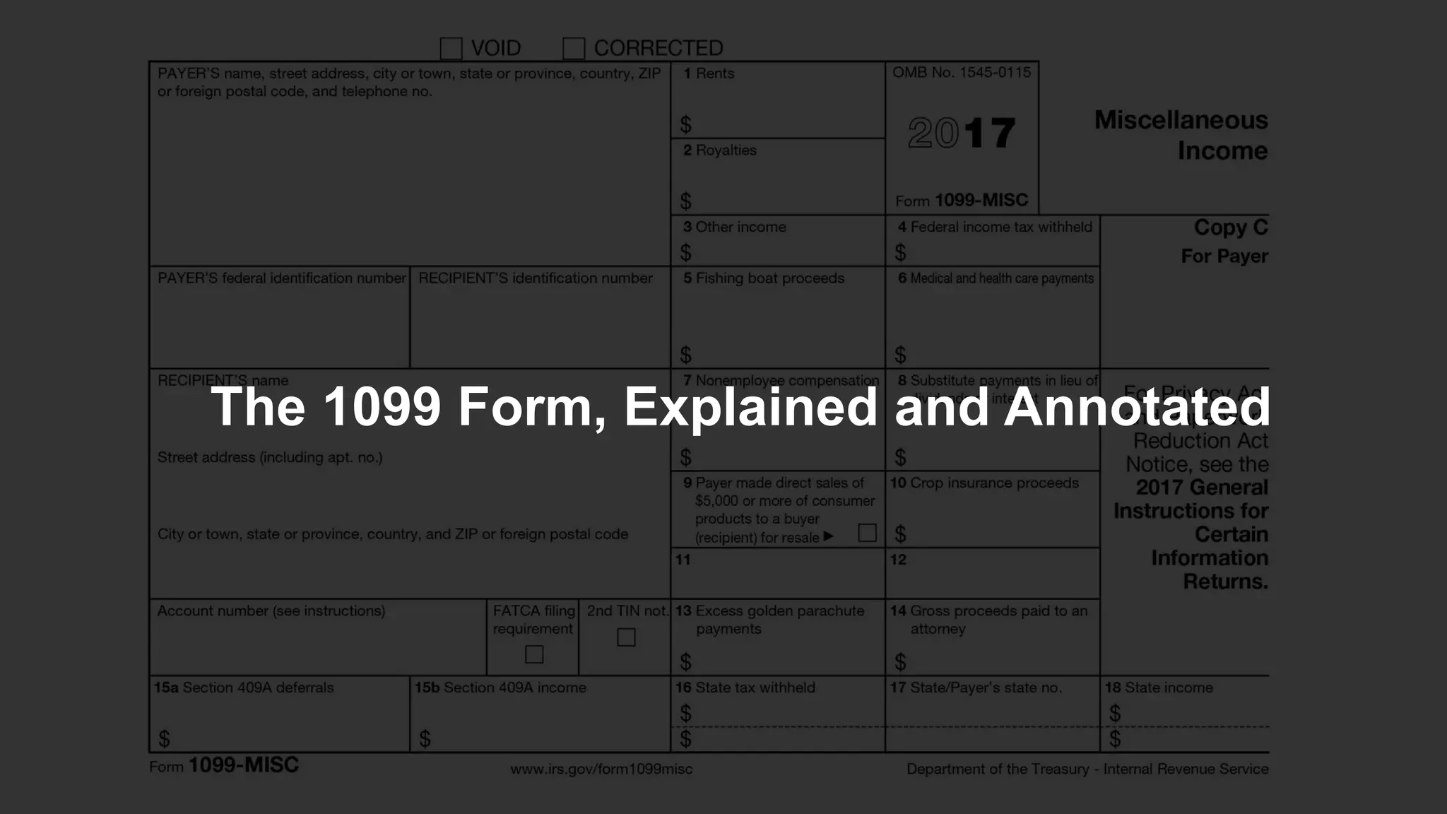 The 1099 Form, Explained and Annotated | PPTX