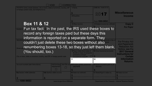 The 1099 Form, Explained and Annotated | PPTX | Personal Taxes ...