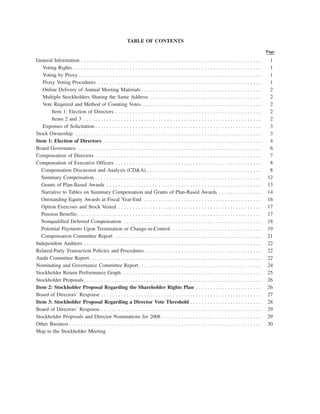 PACCAR 2007 Proxy | PDF