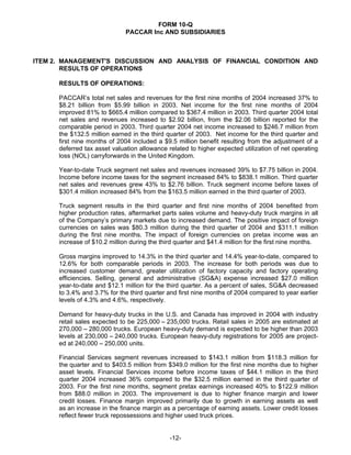 PCAR Sept 2004_10-Q | PDF
