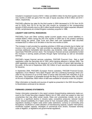 PCAR Sept 2004_10-Q | PDF