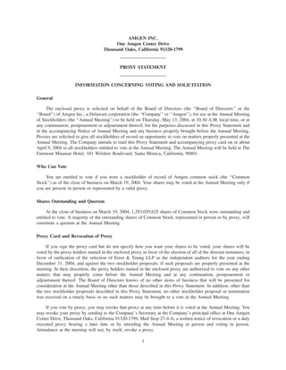 amgen Investors_2004_Proxy | PDF