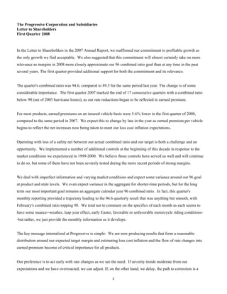 Progressive 2008-1Q | PDF
