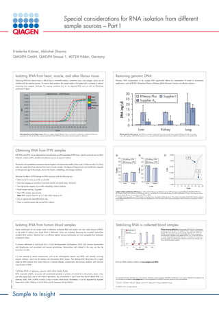 RNA Isolation Poster: Part 1 | PDF | Blood Disorders | Diseases and ...