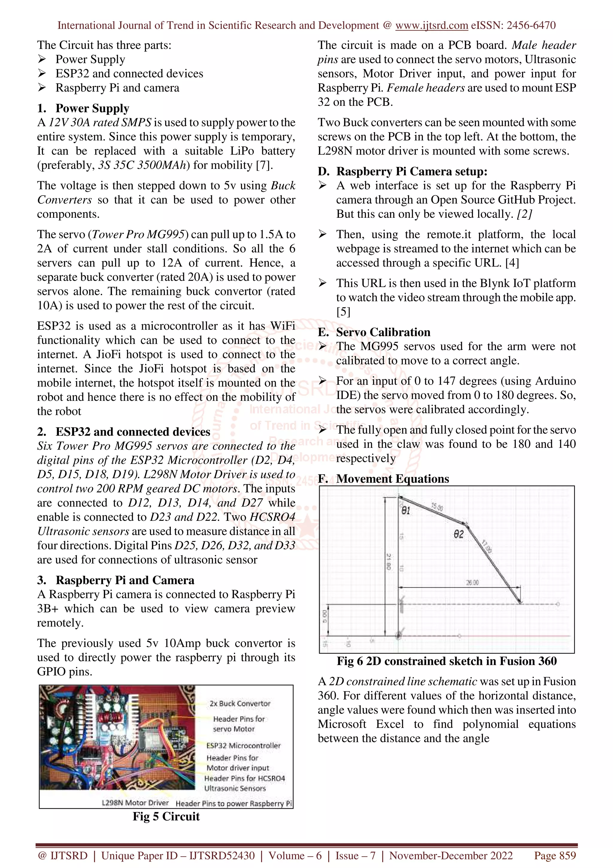 A Custom designed 3D Printed 4 DoF Mobile Robotic Arm for Remote Exploration | PDF