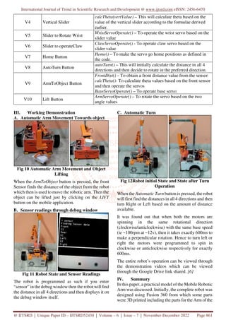 A Custom designed 3D Printed 4 DoF Mobile Robotic Arm for Remote ...