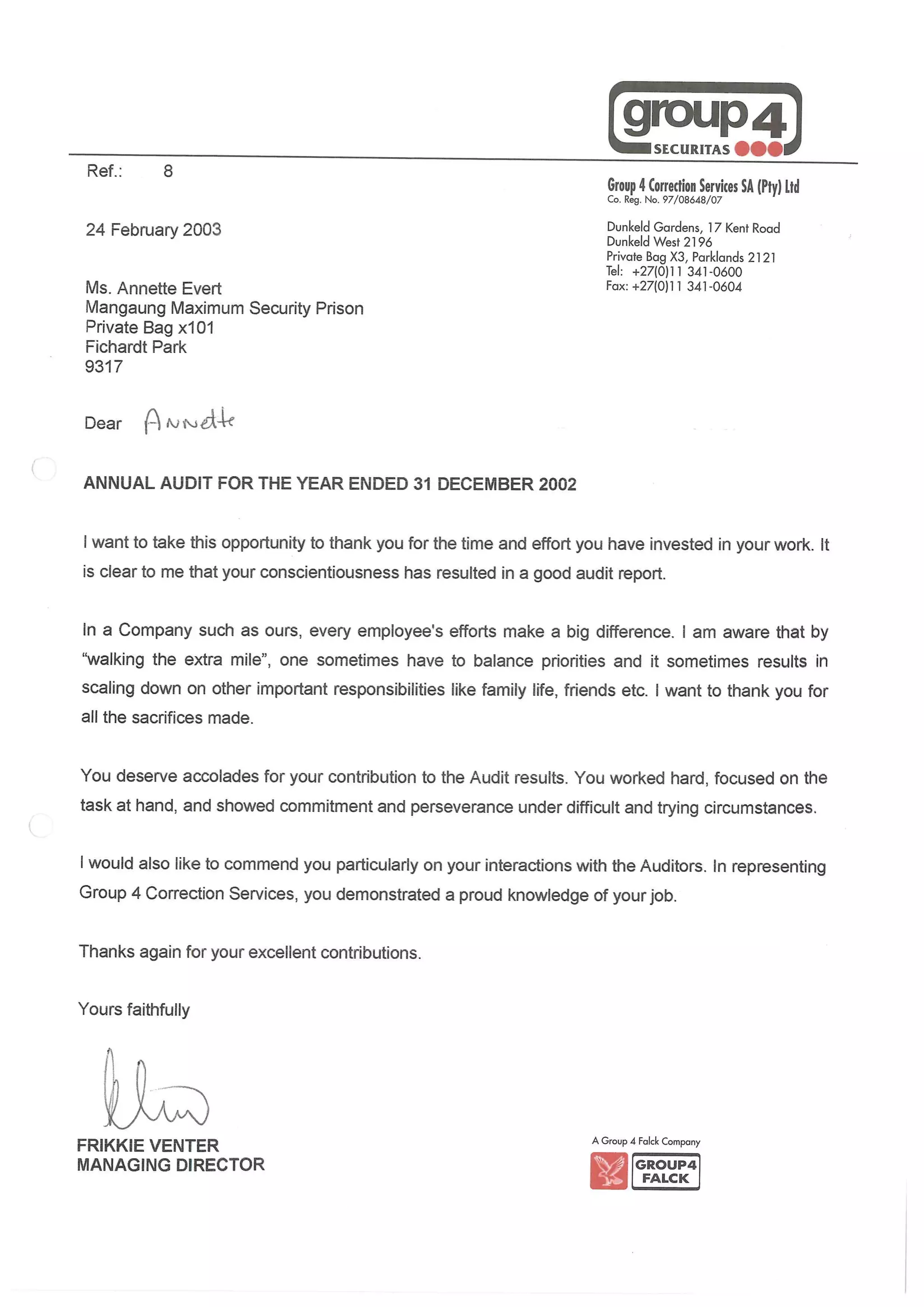 G4S Appreciation 2002 | PDF
