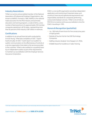 Datasheet-TriNet Corporate Fact Sheet | PDF