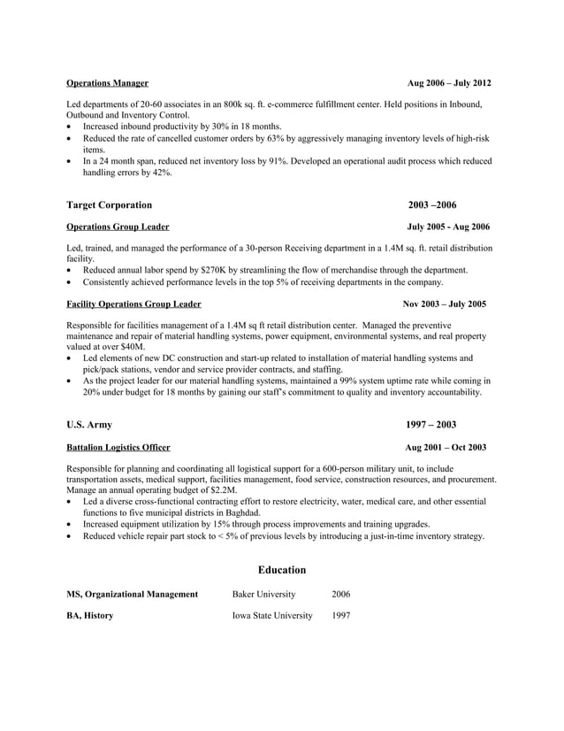 Robert Carter resume 2015 | DOC