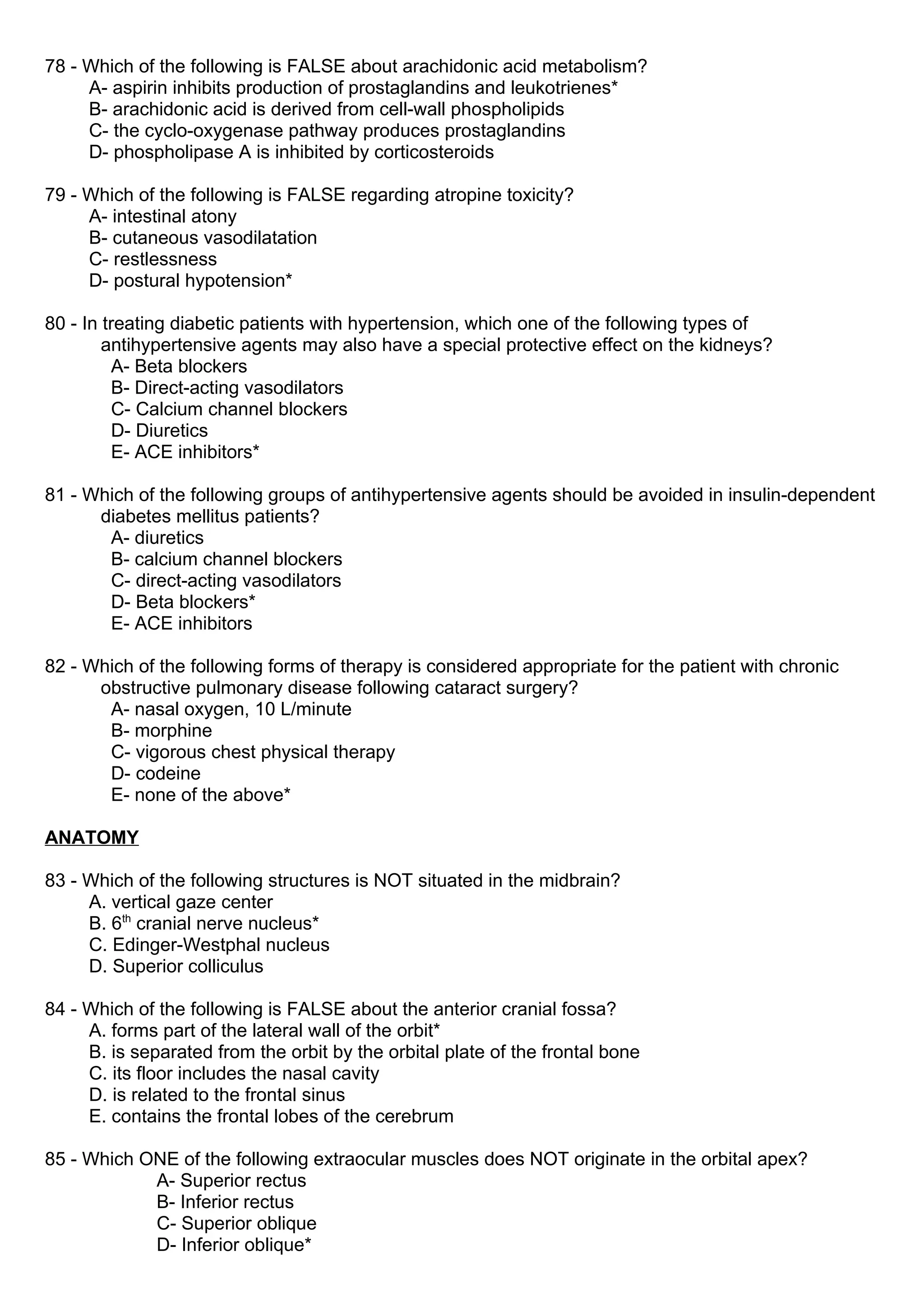 109 Multiple Choice Questions (MCQS) - Residency Entrance exam.doc