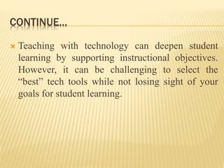 Teaching techniques: Technology based teaching, Team teaching, and ...