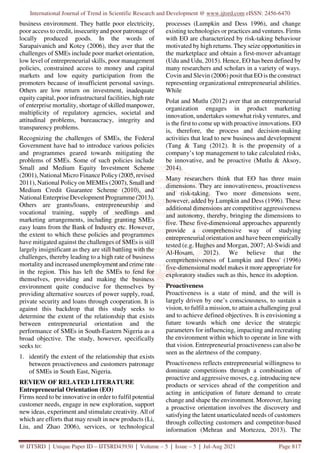 Performance Implication of Entrepreneurial Orientation in South Eastern Nigeria A Small and ...