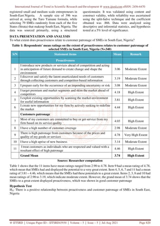 Performance Implication of Entrepreneurial Orientation in South Eastern Nigeria A Small and ...