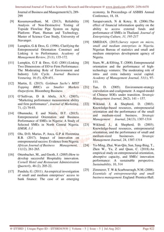 Performance Implication of Entrepreneurial Orientation in South Eastern Nigeria A Small and ...